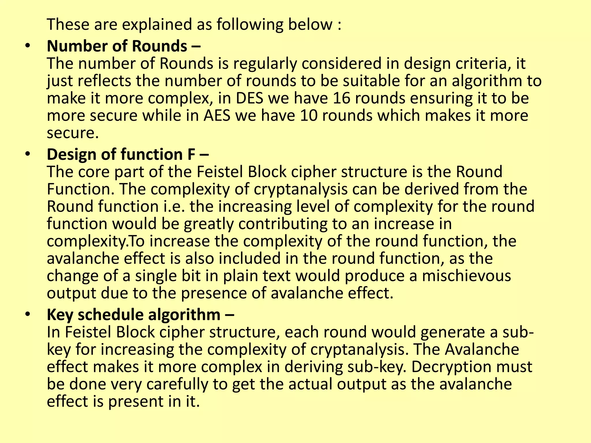 Block Cipher and its Design Principles | PPT
