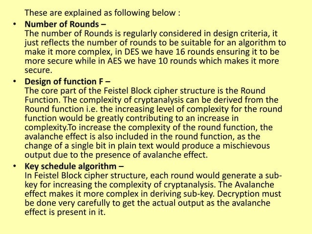 Block Cipher and its Design Principles | PPT