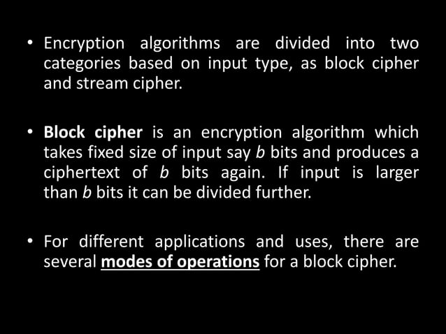Block Cipher and Operation Modes | PPTX | Computing | Technology & Computing