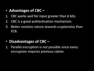 Block Cipher and Operation Modes | PPTX