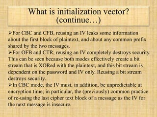 Block cipher modes of operation | PPTX