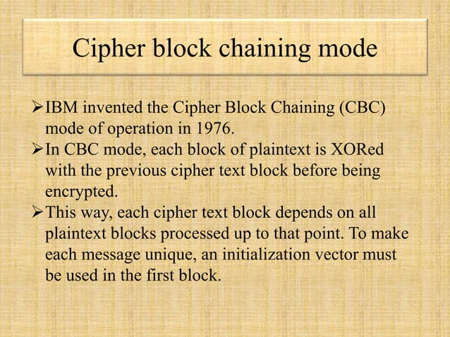 Block cipher modes of operation | PPT Block cipher modes of operation | PPT
