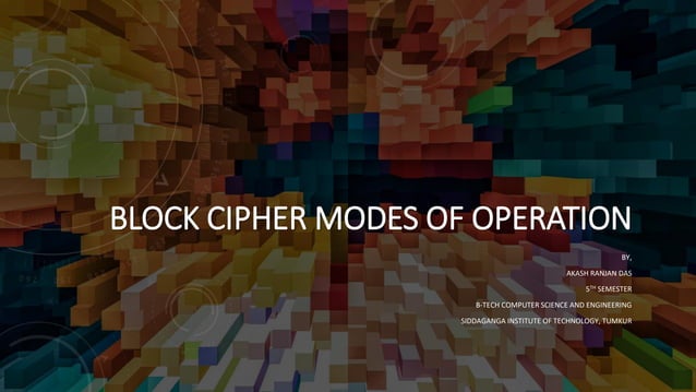 Block cipher modes of operations | PPT