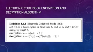 Block cipher modes of operations | PPT
