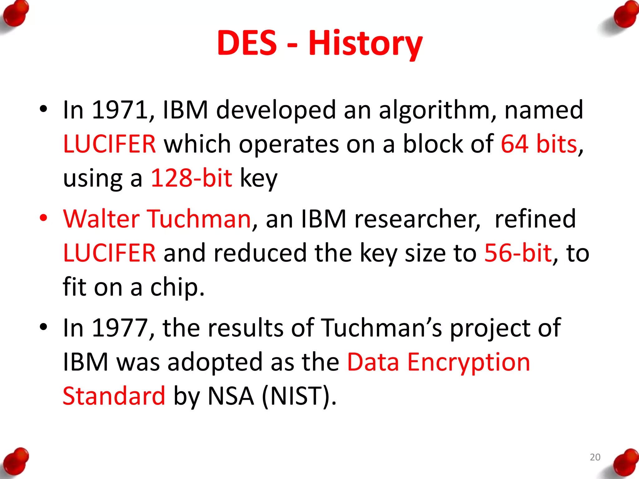 Block ciphers & public key cryptography | PPTX | Programming Languages | Computing