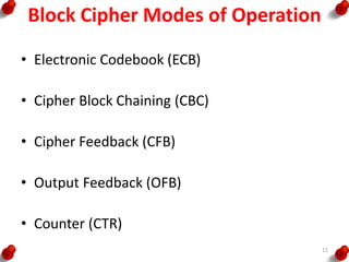 Block ciphers & public key cryptography | PPTX