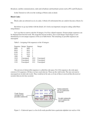 Block codes | PDF | Computer Networking | Computing