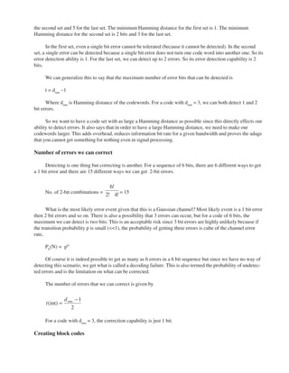 Block codes | PDF | Computer Networking | Computing