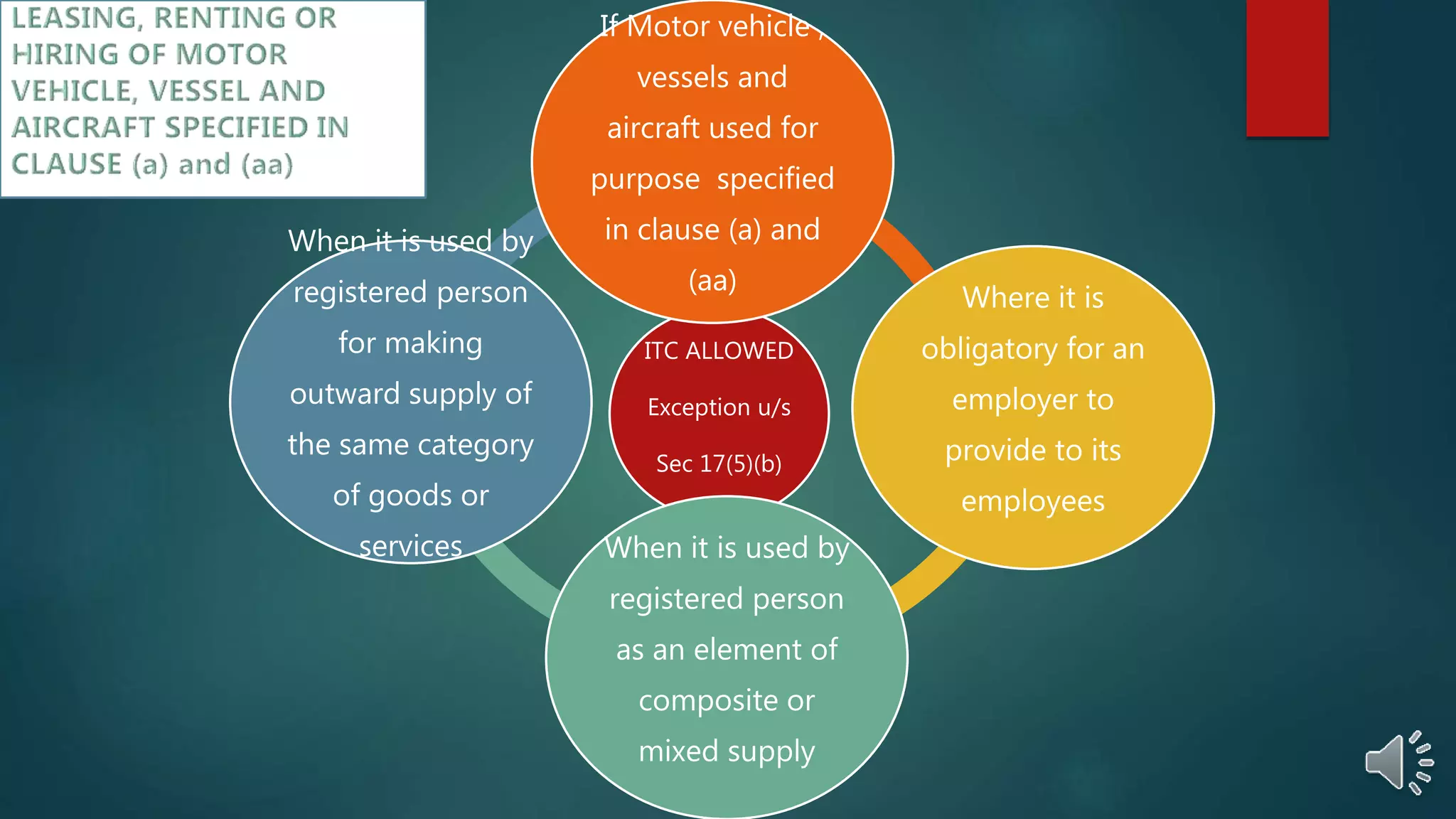 Block credit under sec 17(5) of gst | PPTX