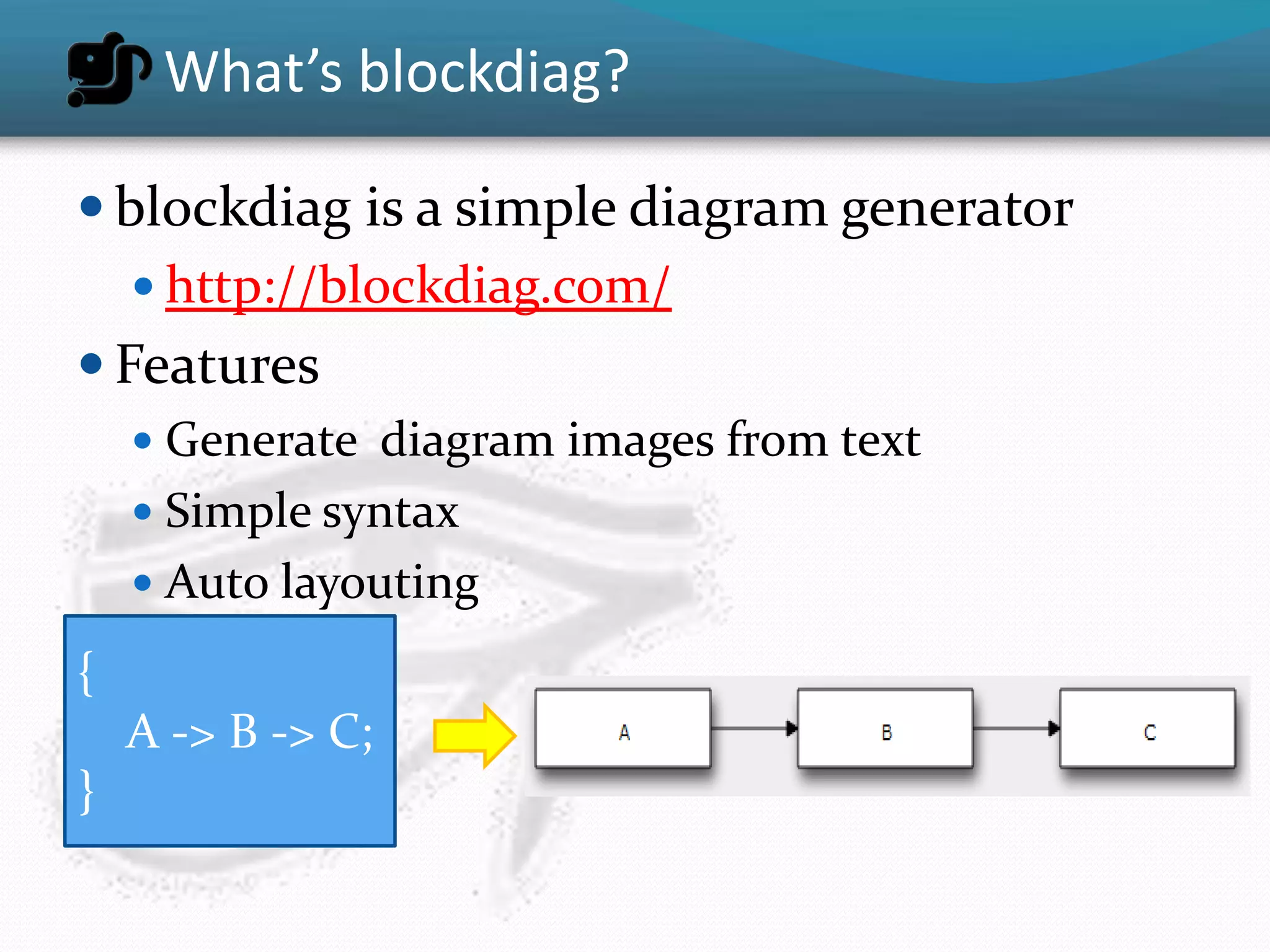 blockdiag - a simple diagram generator | PPTX