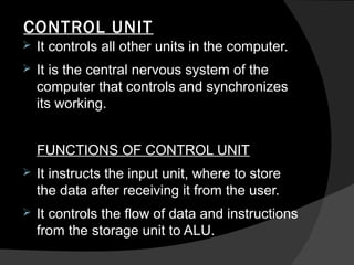 Block diagram of a computer | PPT