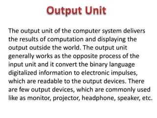 Block Diagram of Computer with its Components & Functions!! | PPTX