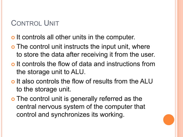Block diagram of computer & storage unit of memory | PPT