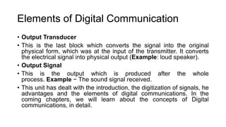 Block diagram of digital communication | PPTX