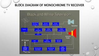 BLOCK DIAGRAM OF MONOCHROME TV RECEIVER.pptx
