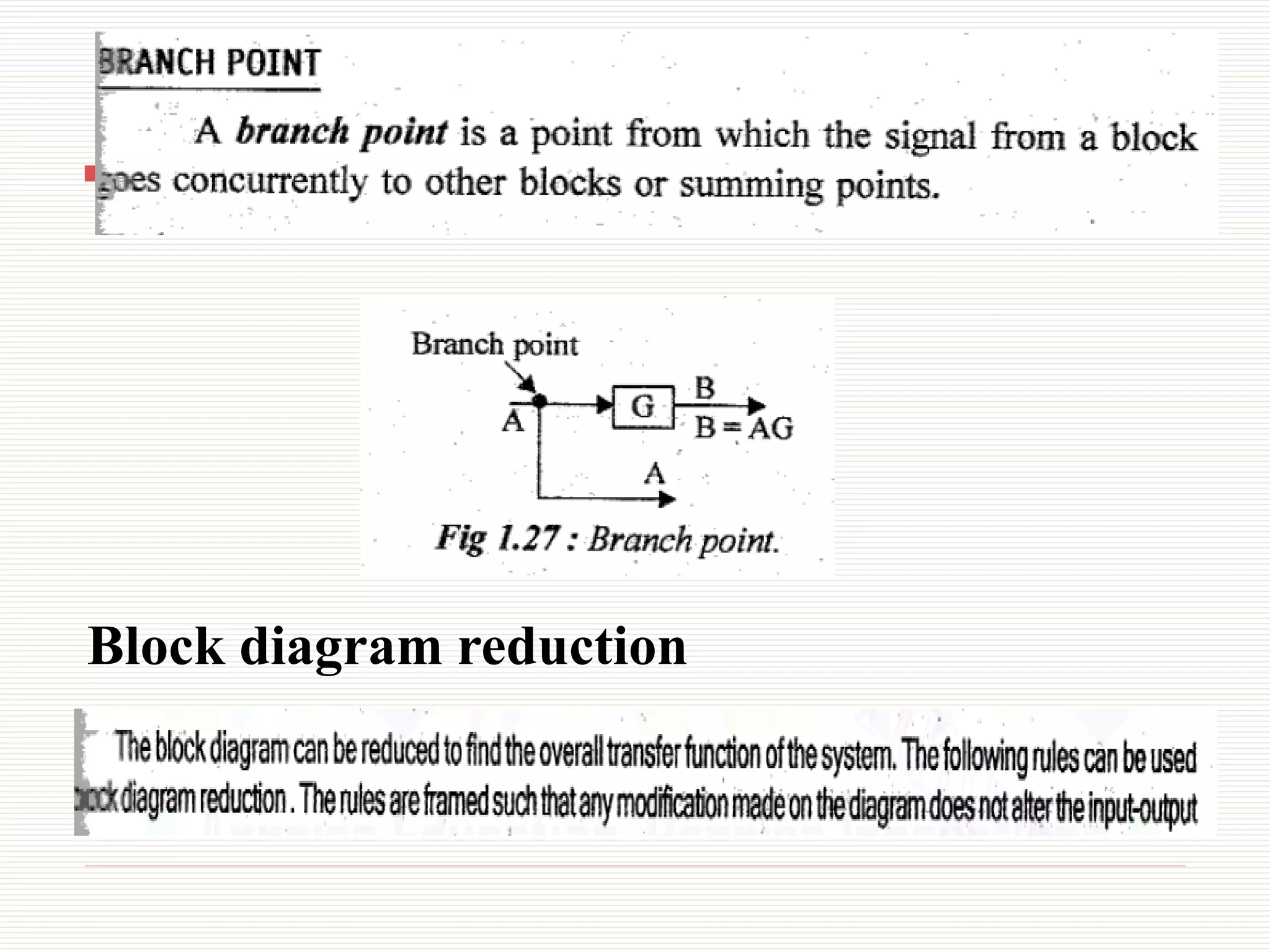 Block diagram reduction techniques | PDF