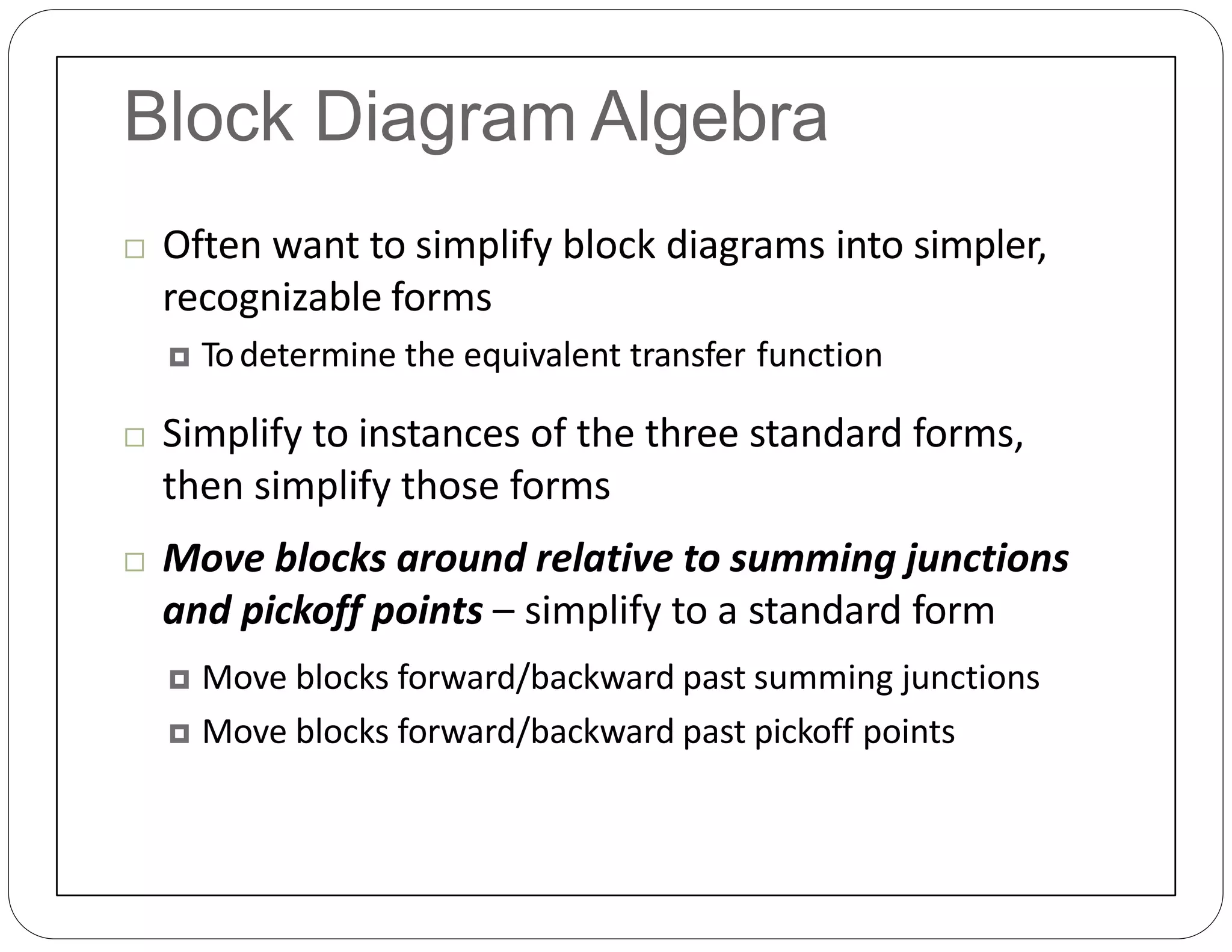 Block diagrams and signal flow graphs | PPTX