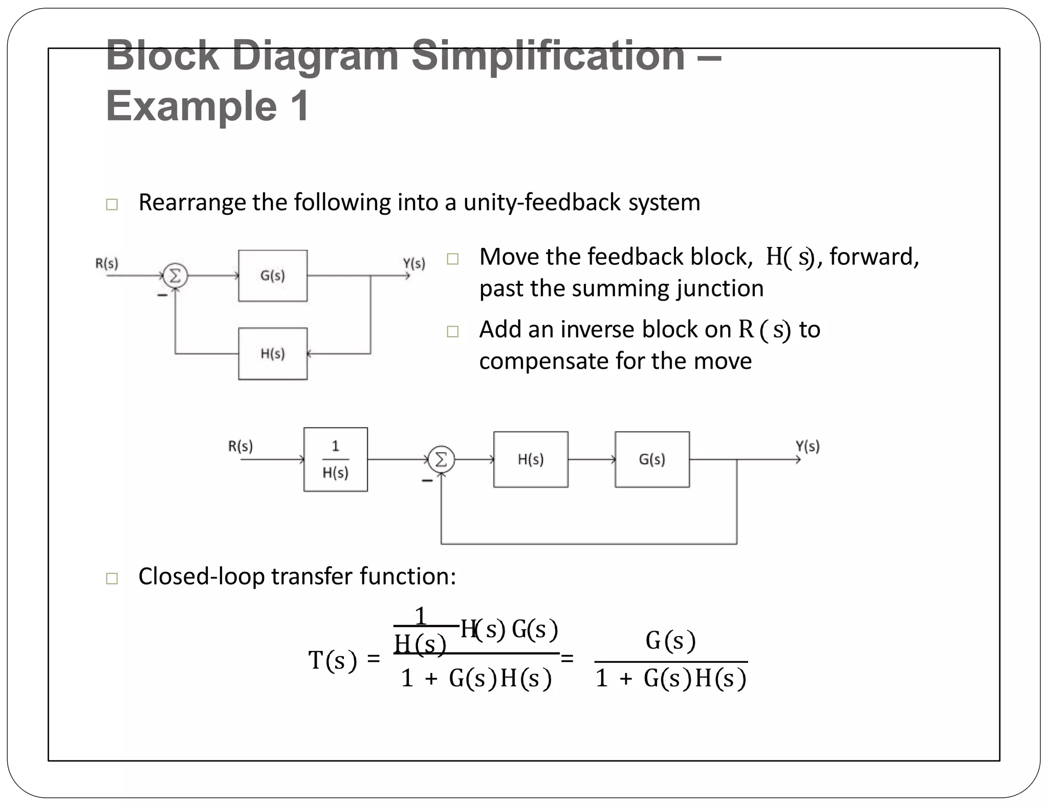 Block diagrams and signal flow graphs | PPTX