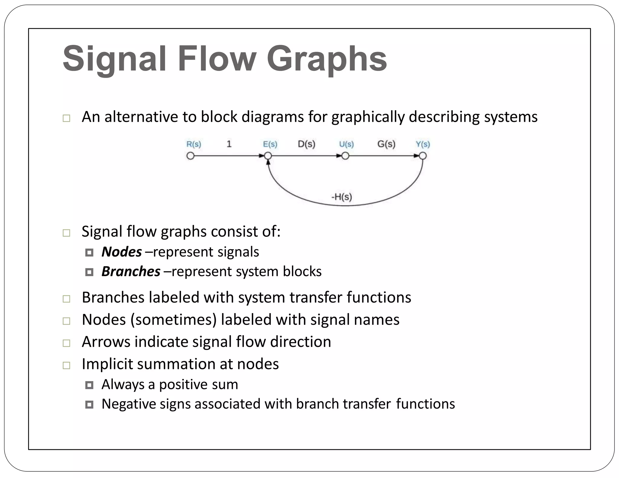 Block diagrams and signal flow graphs | PPTX