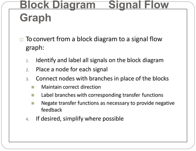 Block diagrams and signal flow graphs | PPTX