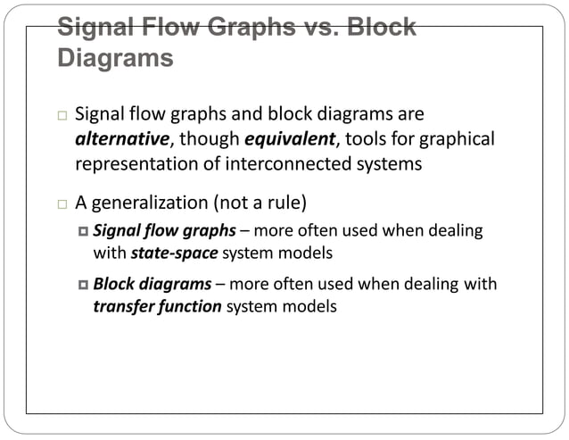 Block diagrams and signal flow graphs | PPTX