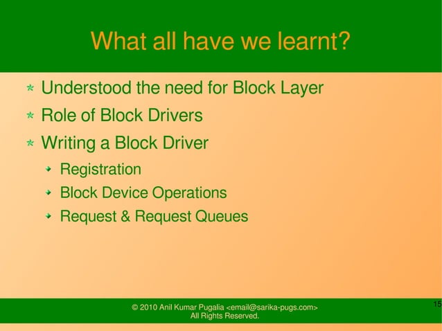 Block Drivers