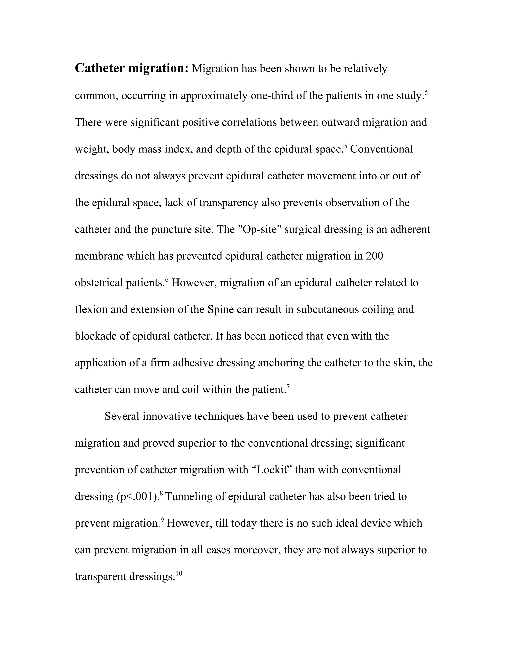 Blocked epidural catheter | DOC