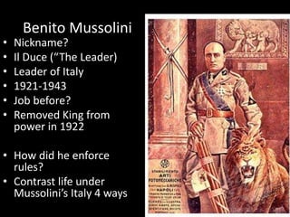 Block fascism and italy | PPTX