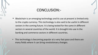 Blochchain Technology | PPT