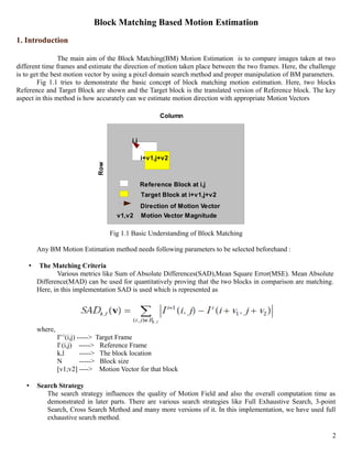 Block Matching Project | PDF