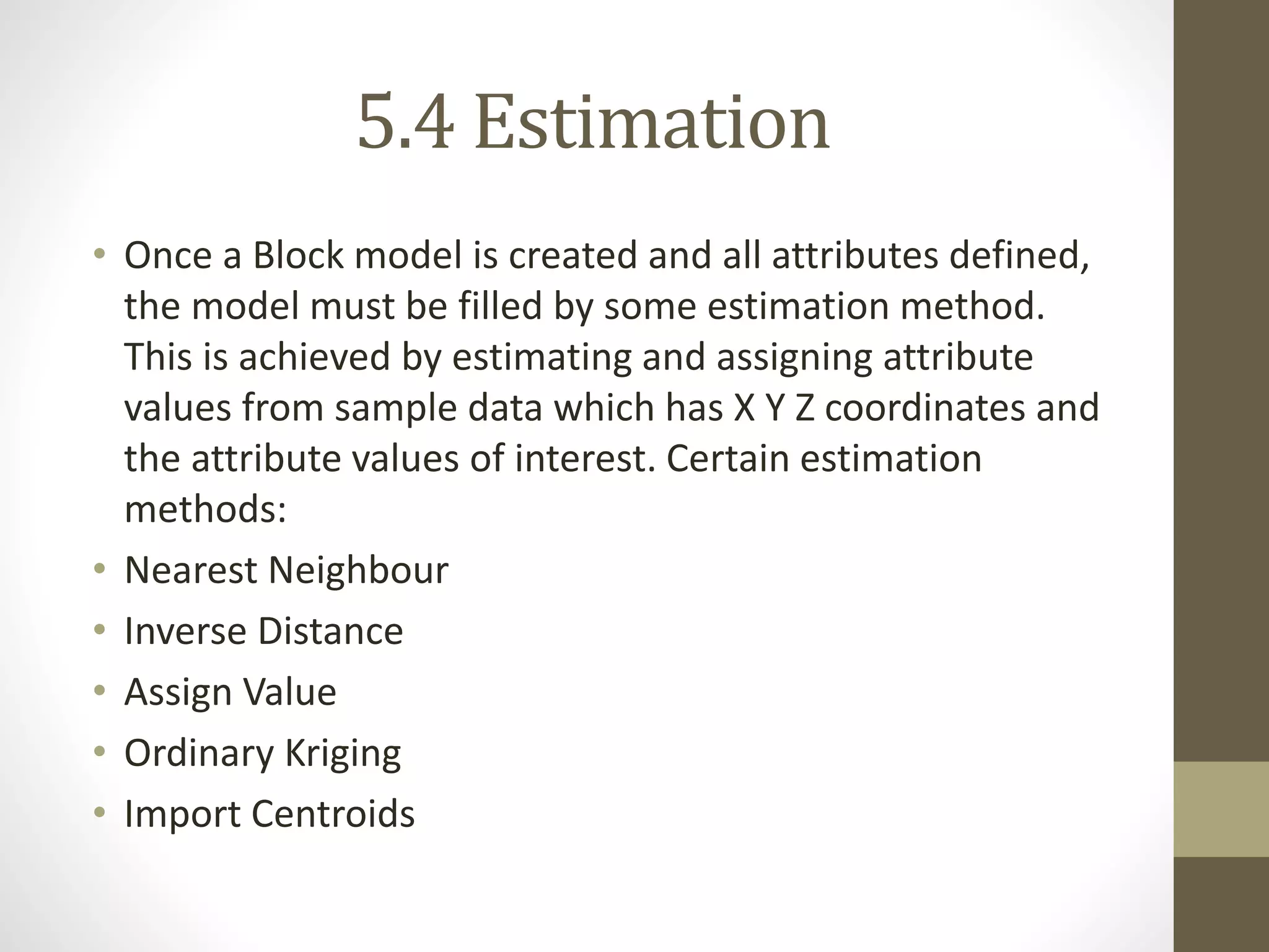 Block Modeling Using Surpac Pptx Databases Computer Software And