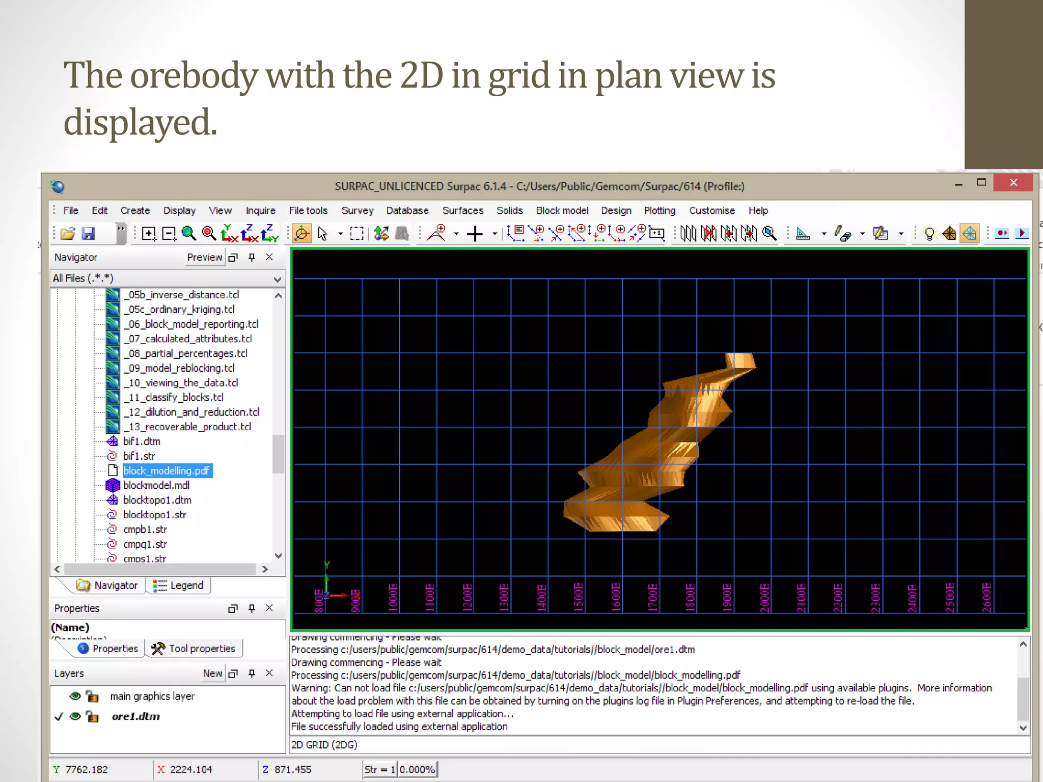 Block Modeling Using Surpac Pptx Databases Computer Software And