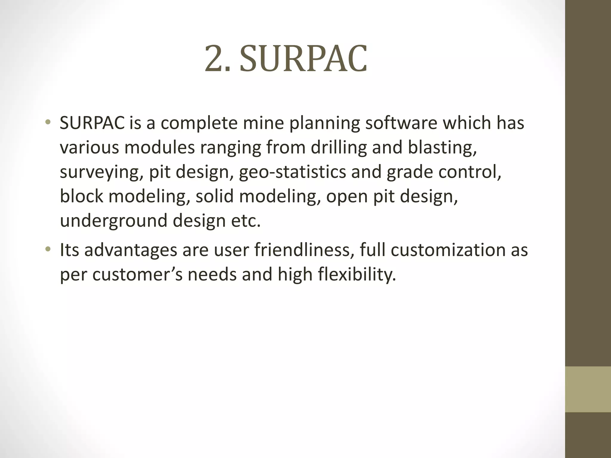 Block modeling using surpac | PPTX