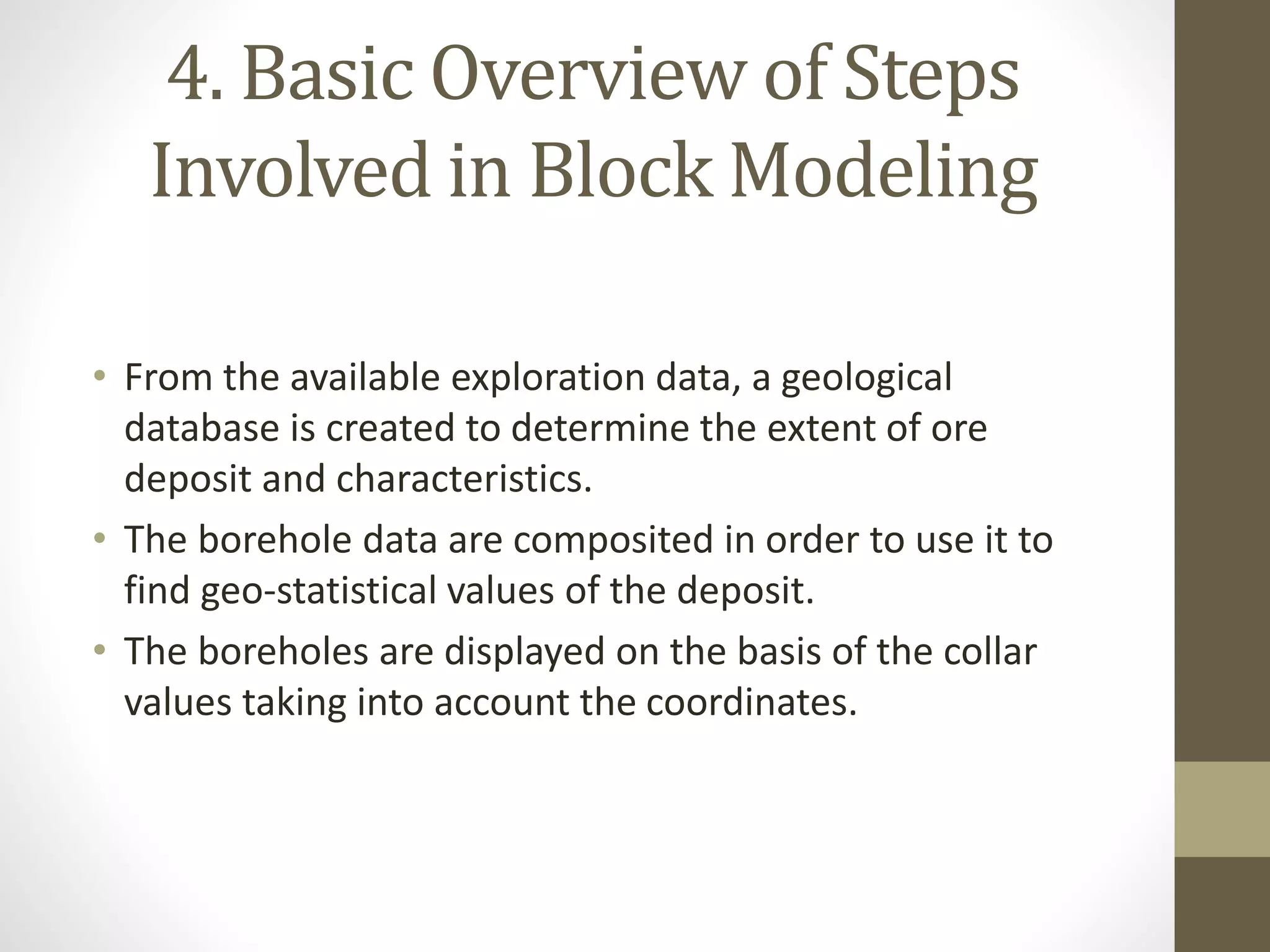 Block modeling using surpac | PPTX