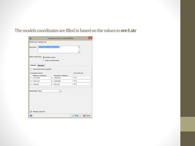 Block Modeling Using Surpac Pptx Databases Computer Software And Applications
