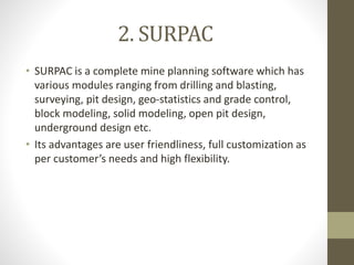 Block modeling using surpac | PPTX
