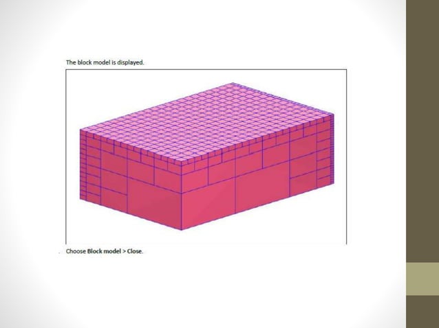 Block Modeling Using Surpac Pptx Databases Computer Software And Applications