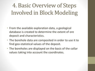 Block modeling using surpac | PPTX