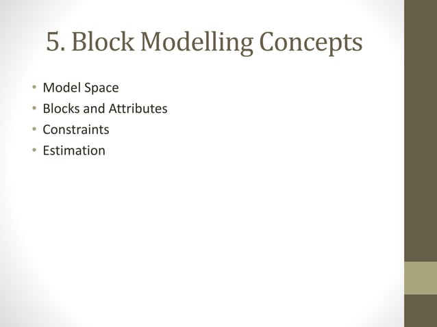 Block Modeling Using Surpac
