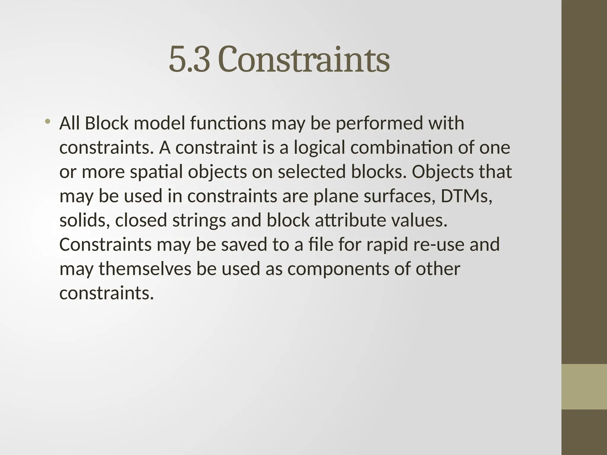 Block Modeling using Geovia Surpac for Resource Estimation | PPTX