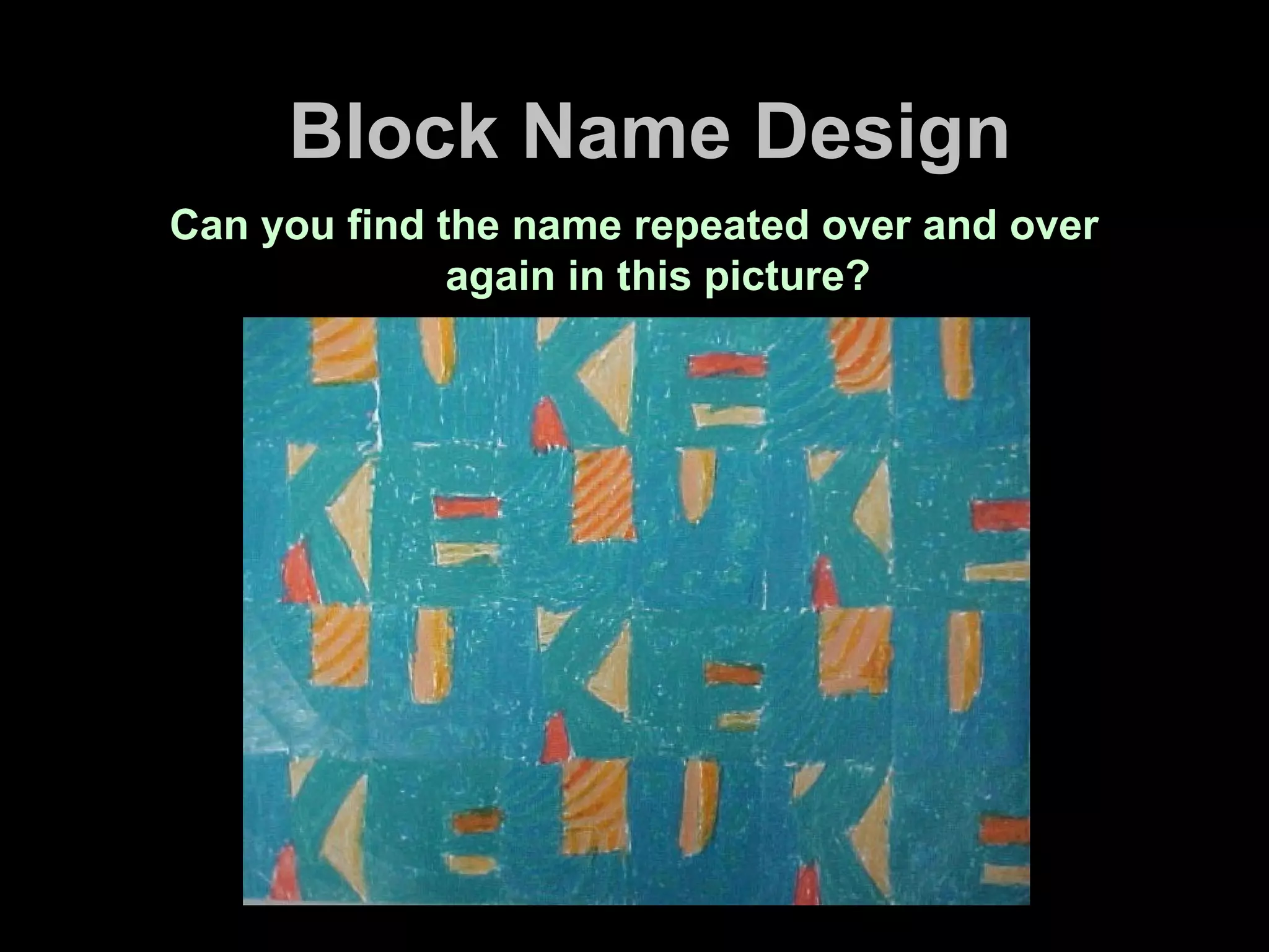 Block name design | PPT