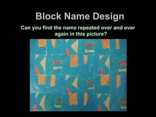 Block name design | PPT