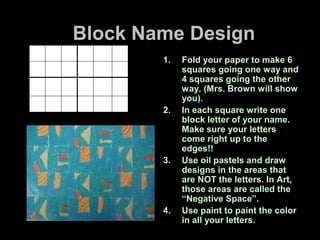 Block name design | PPT