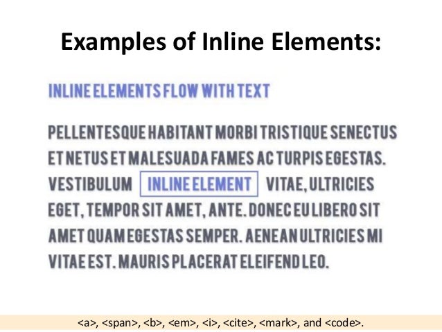 HTML Block and Inline Elements