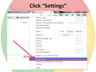 Google Chrome: Block Pop-up in Browser | PPTX