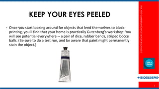 Block printing tips and tricks | PPT