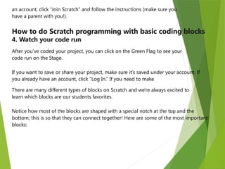 blocks of scratch for childrens and who learn | PPTX