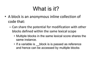 Pune-Cocoa: Blocks and GCD | PPTX | Operating Systems | Computer Software and Applications