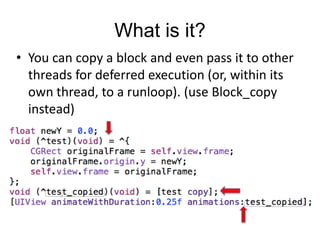 Pune-Cocoa: Blocks and GCD | PPTX | Operating Systems | Computer Software and Applications