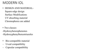 BLOCKS AND MODERN IOL different types and iols | PPT